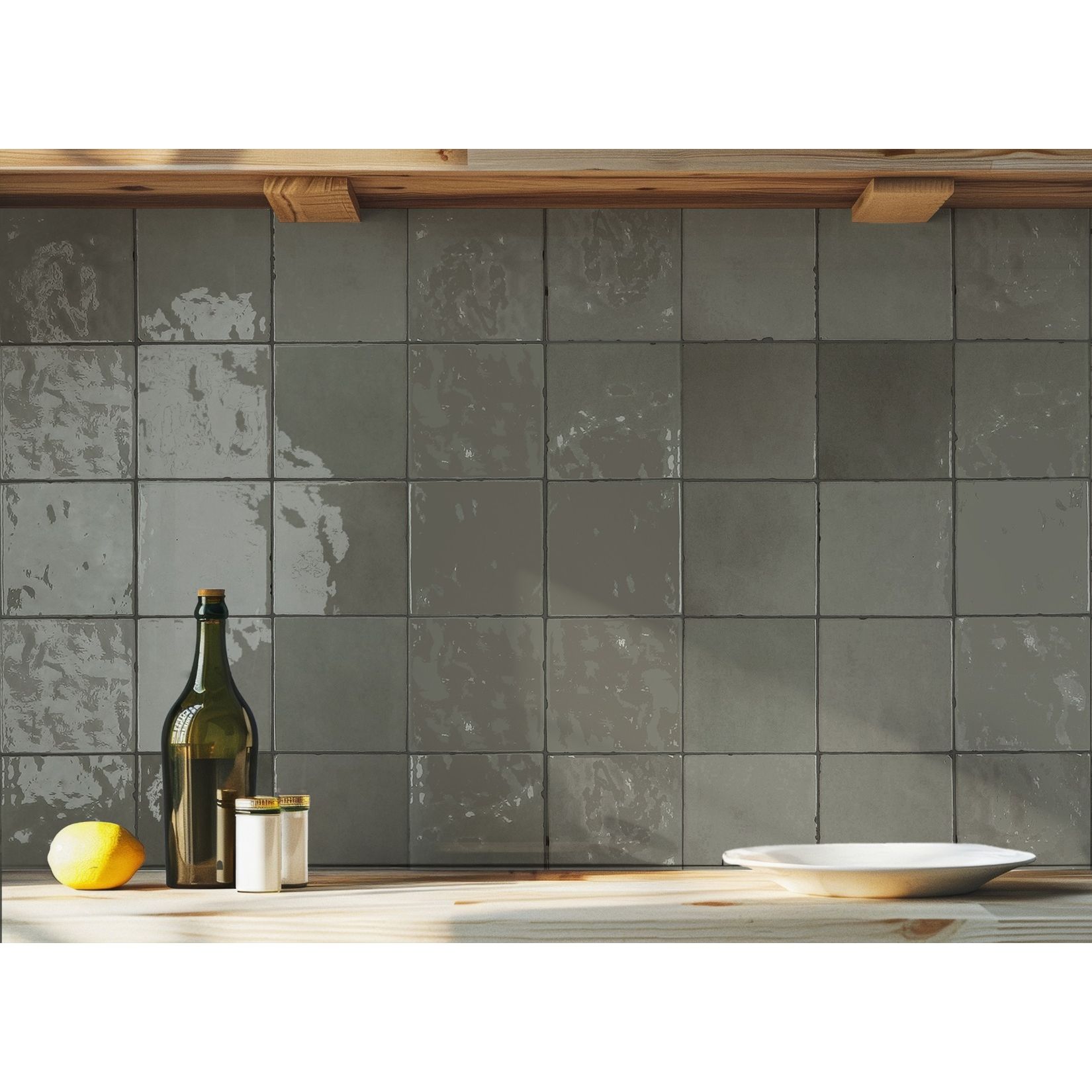 Grey Zellige Wall Tiles | Handmade Look Wall Tiles | Tile Giant