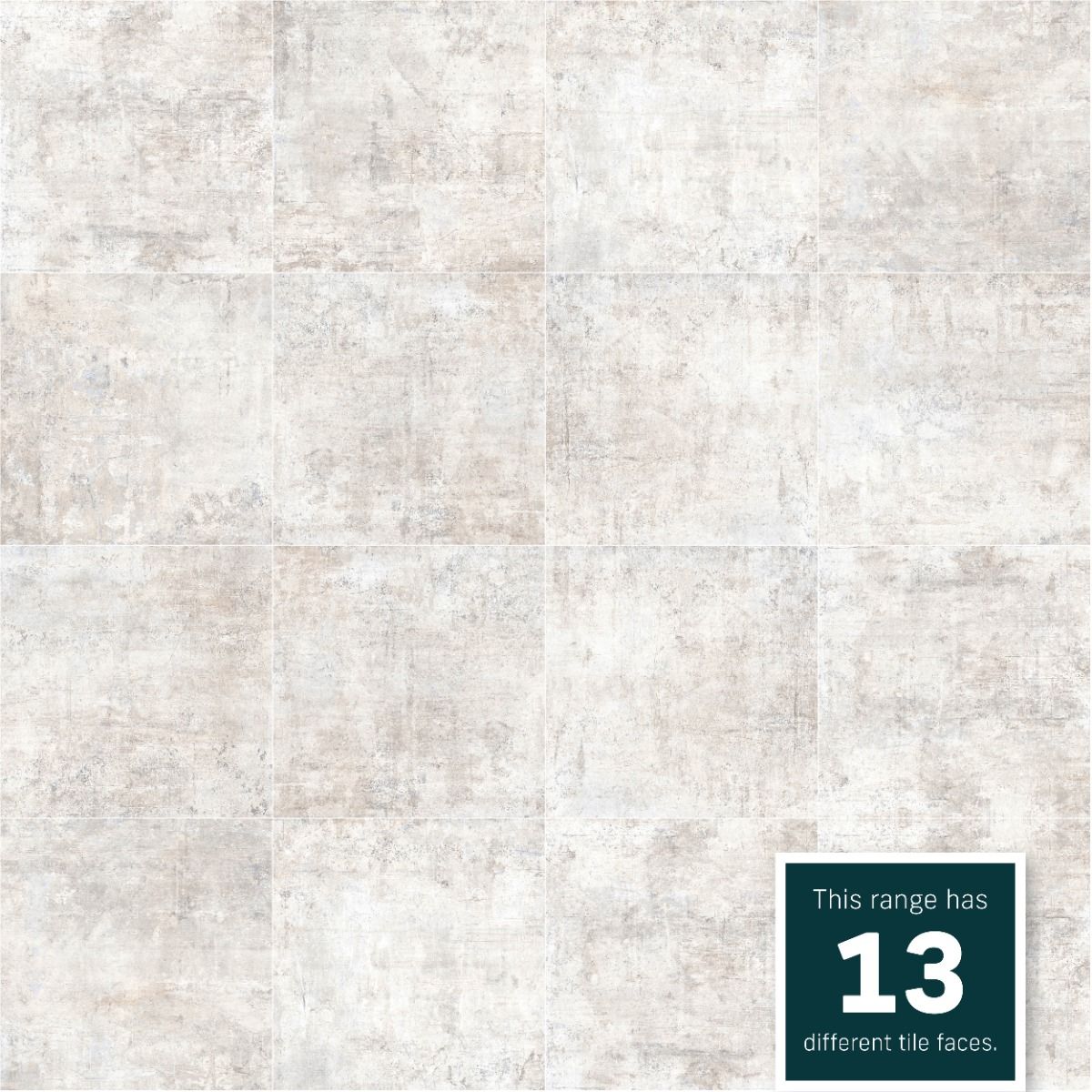 Affresco Ice Porcelain Concrete Effect Tiles 80x80 | Large Tiles | Tile ...