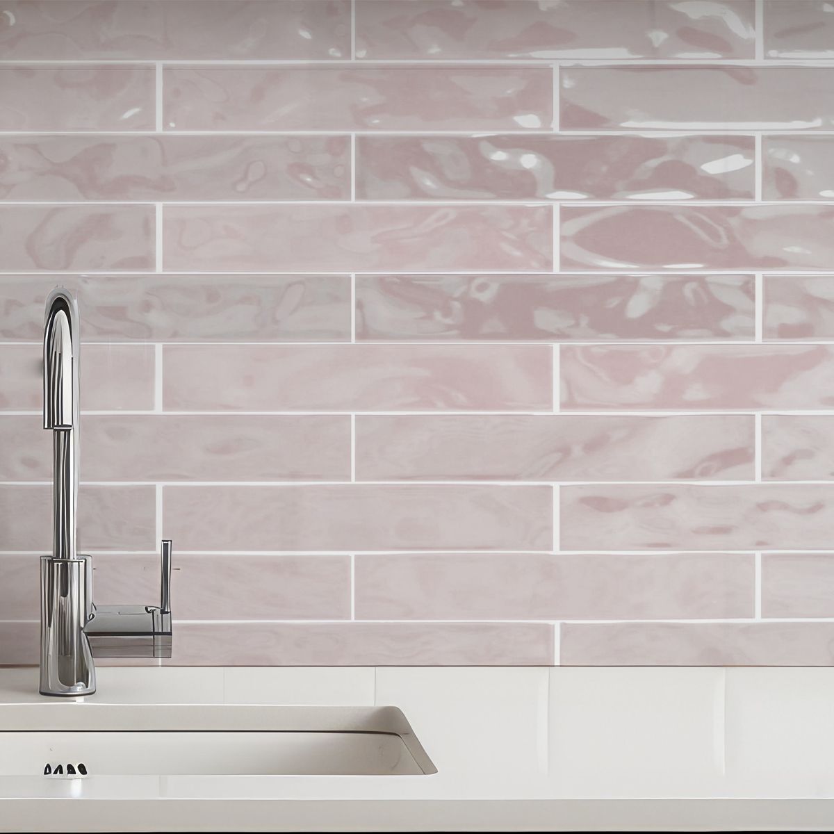 Casita Rose Pink Ceramic 7.5x30cm Wall Tiles | Kitchen Tiles | Bathroom ...