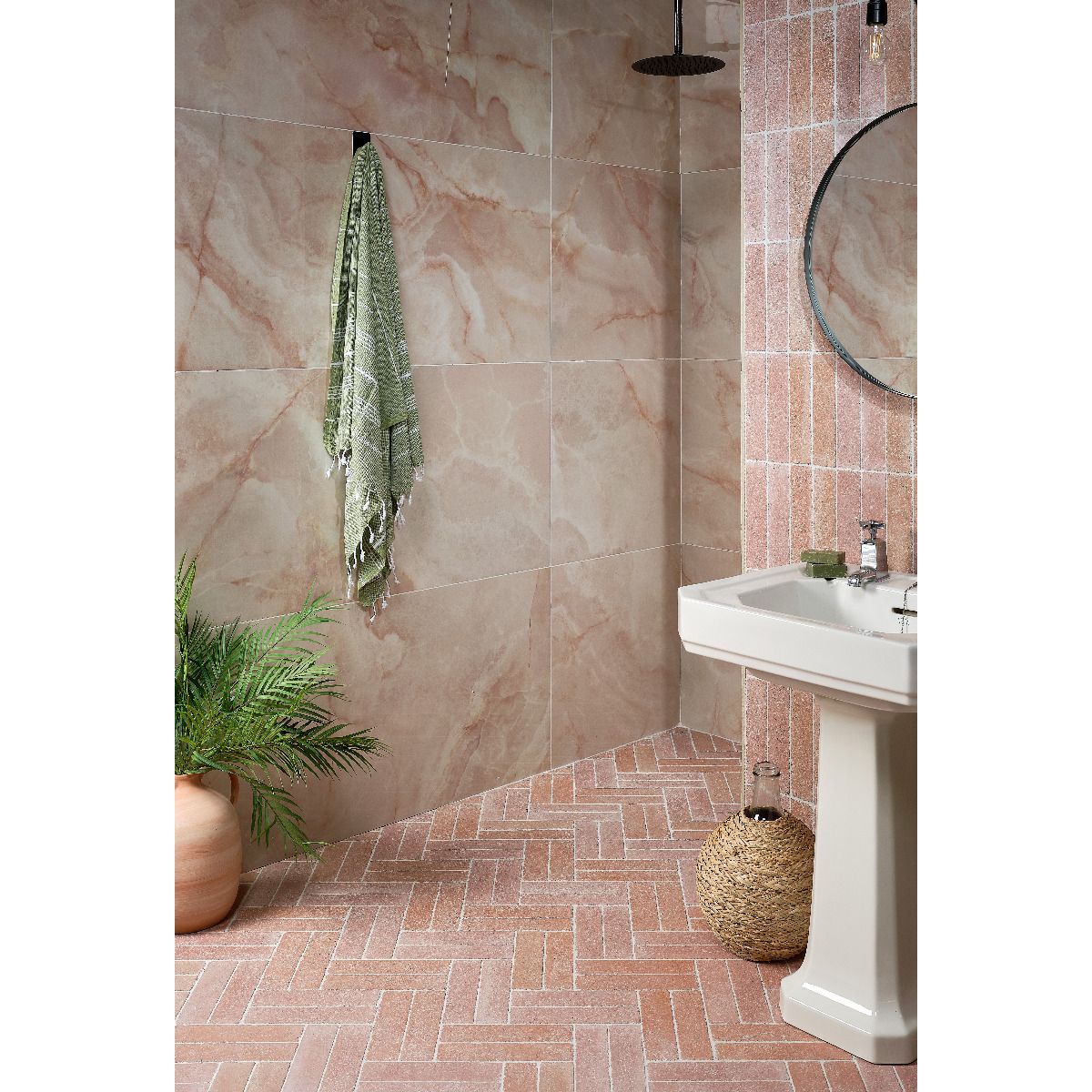 Florida Polished Porcelain Rose 60x120 | Large Marble Effect Tiles ...