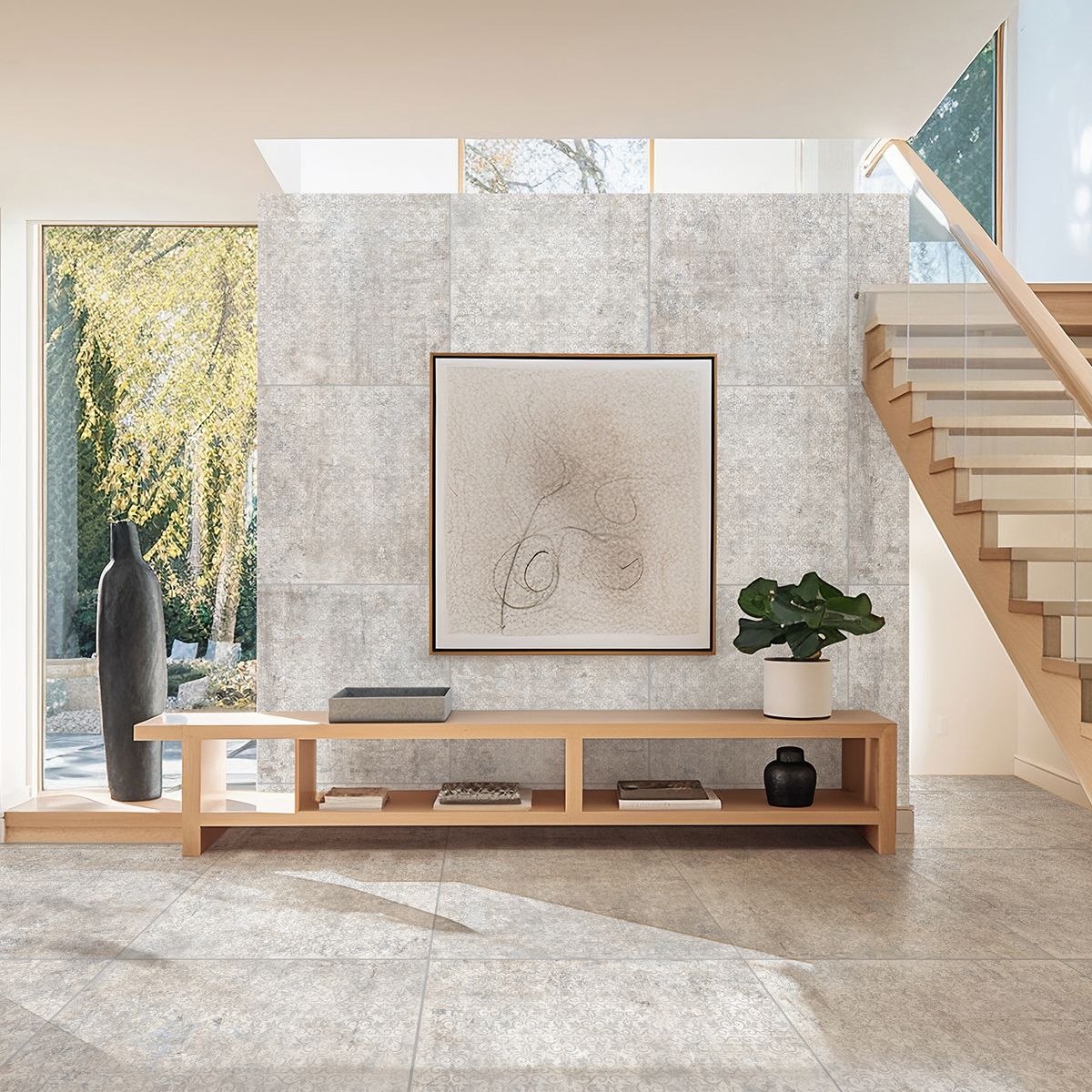 Affresco Ice Decor Concrret Effect Porcelain Tiles 80x80 | Large Tiles ...