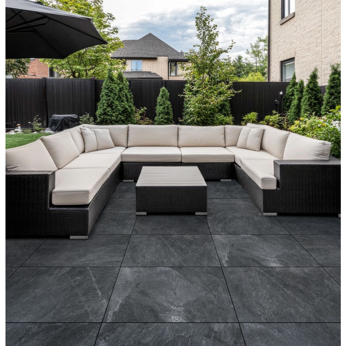 Slate Rock Black 20mm | Tile Giant