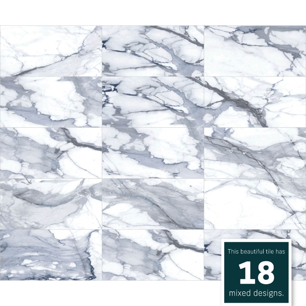 Luxury Marble Effect Tiles | Marble Look Blue Tiles
