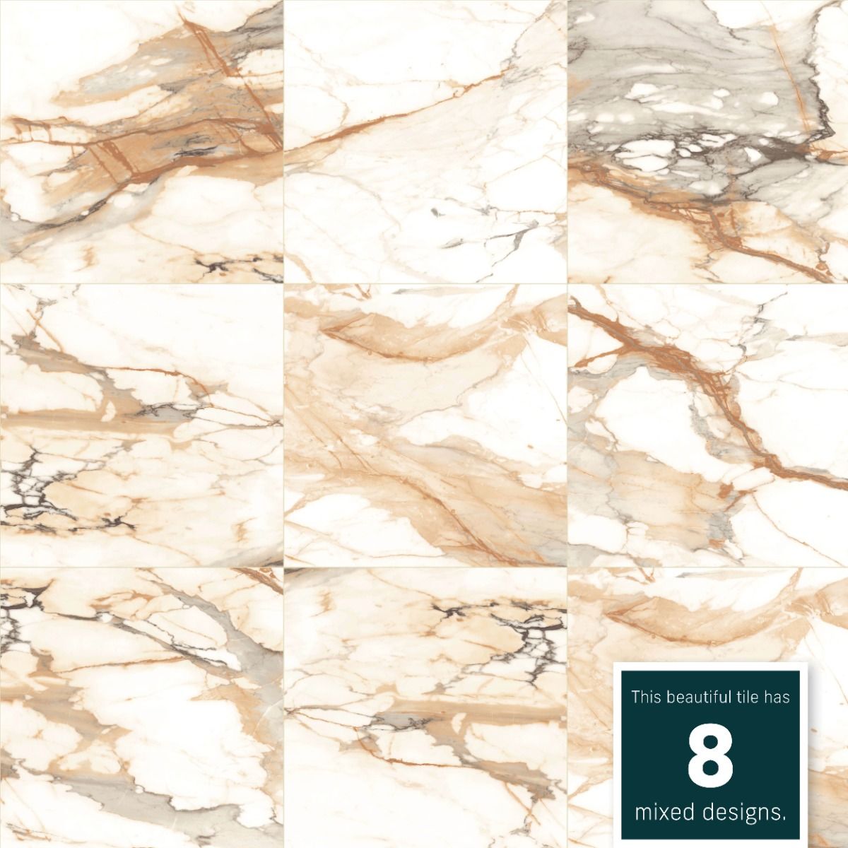 Marble Effect Tiles | Calacatta Gold Porcelain Floor Tiles