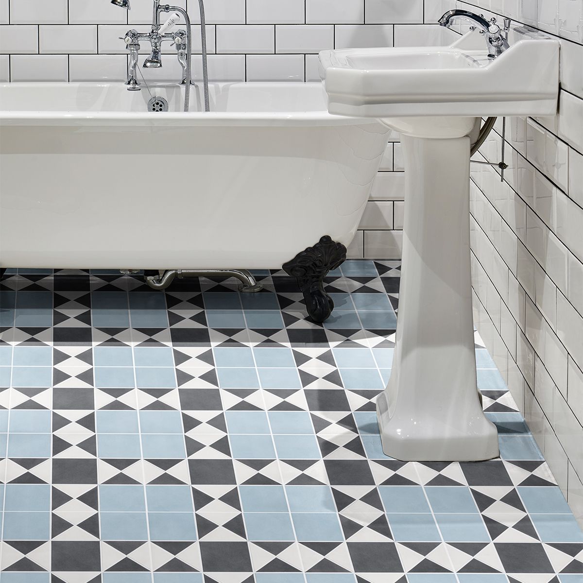 Stiled Albert Victorian Porcelain Finchley Sky Blue 28x28 cm