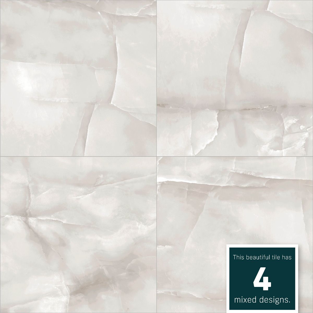 Onyx Perla 750x750 | Marble Effect Tiles | Tile Giant