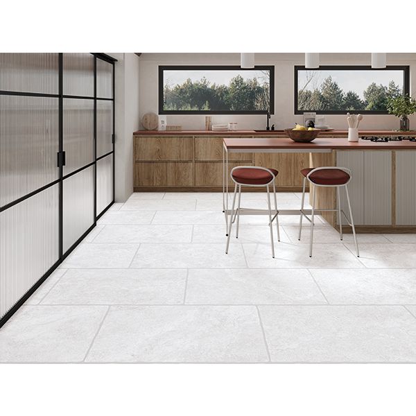 Stiled Kingham White 1CM Porcelain Floor Tile | Outdoor Tiles | Tile Giant
