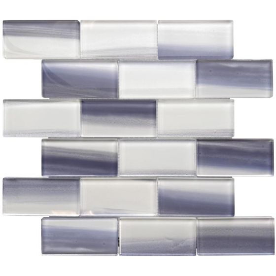 Agate Lilac Brick Glass Mosaic