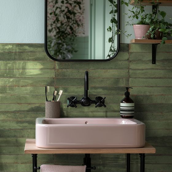 Arcadia Green Gloss Porcelain 4.8x 44.5cm