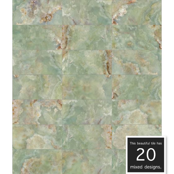 Florida Onyx Effect Polished Porcelain Jade 60x120 | Large Tiles | Tile ...
