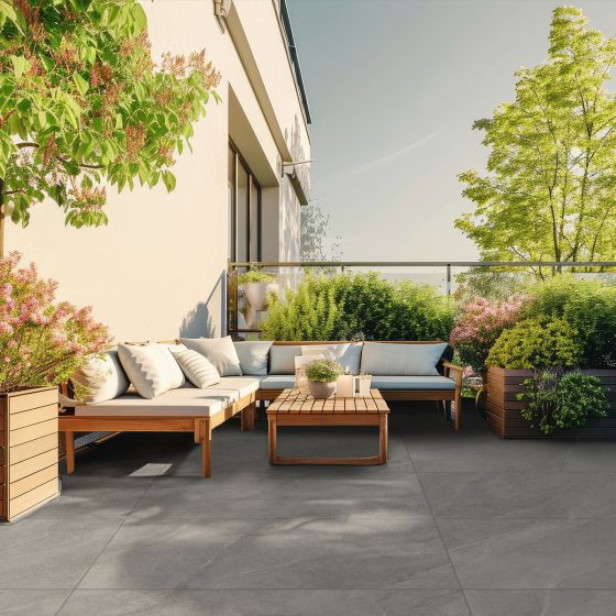 Stiled Twyford Grey 2cm 60x120cm Stone Effect Tiles | Large Tiles ...