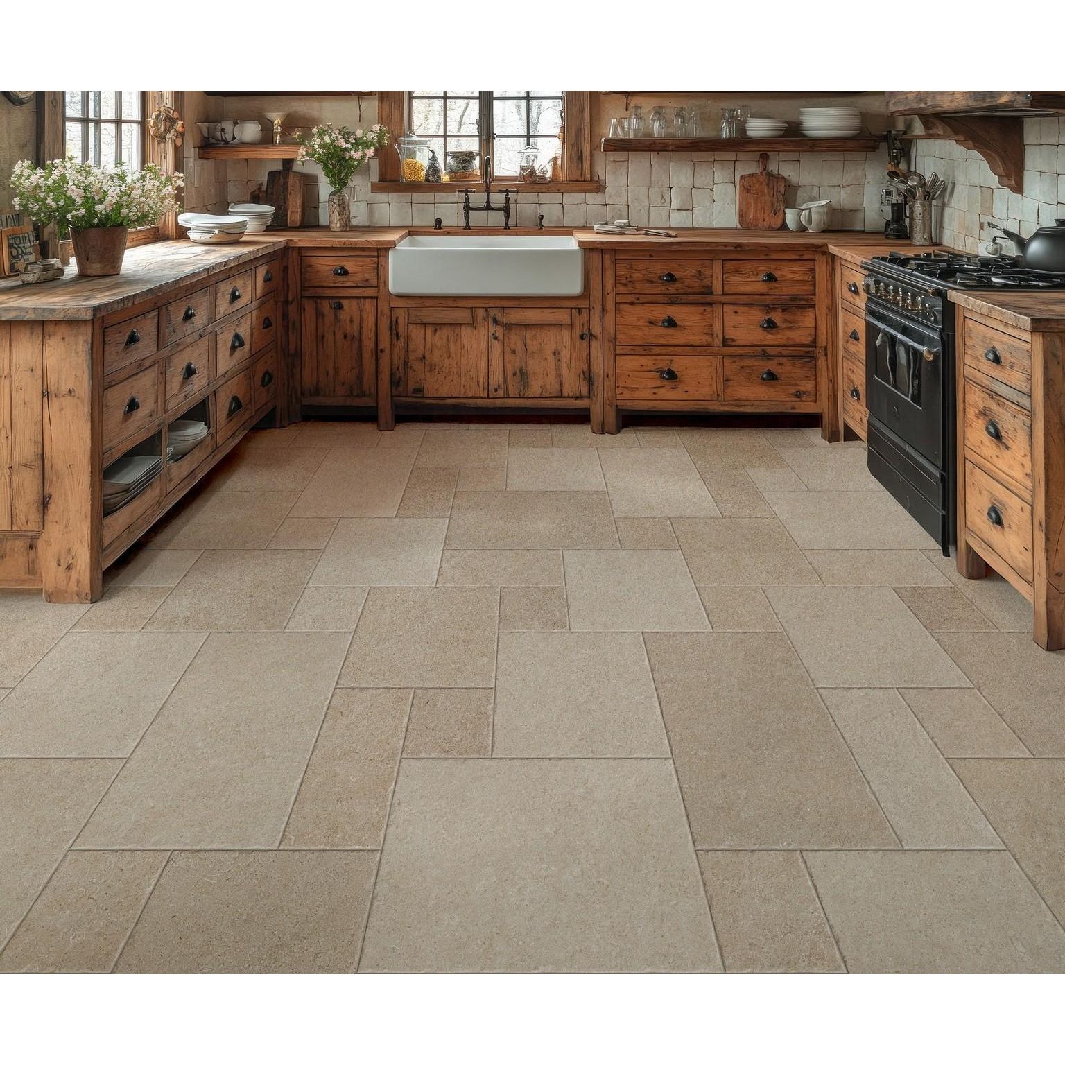 Heyford Natural Tumbled Porcelain Modular Floor Tile| Modular Porcelain ...