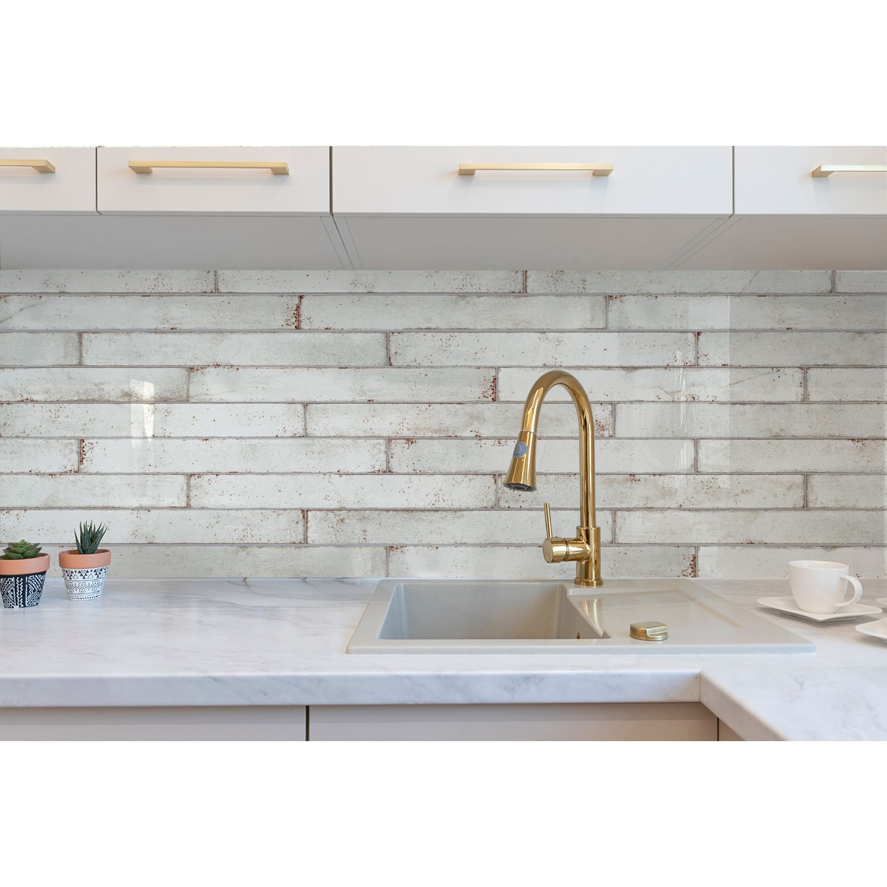 Arcadia White Gloss Porcelain 4.8x 44.5cm